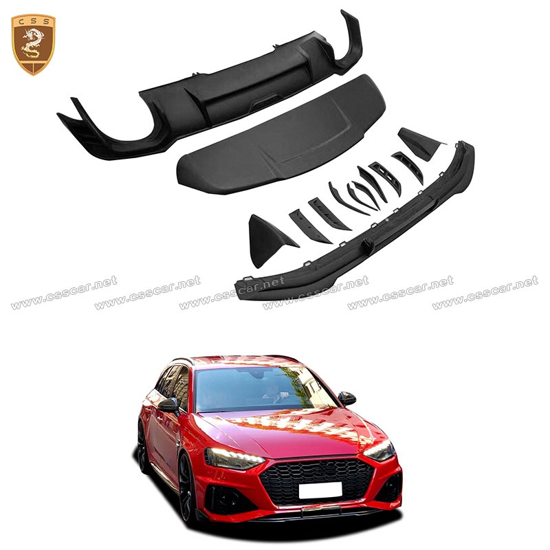 Audi RS4 modified abt dry carbon fiber body kit spoiler