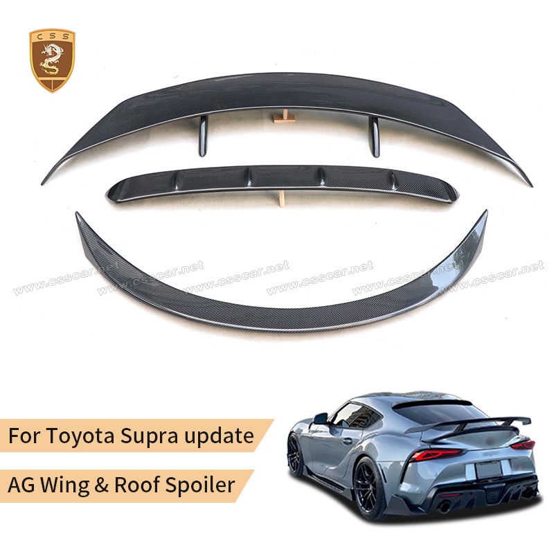 For Toyota supra update AG Rear spoiler and roof wing