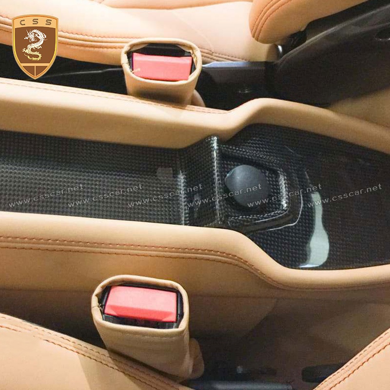 Ferrari 458 carbon fiber center console storage tray-replacement