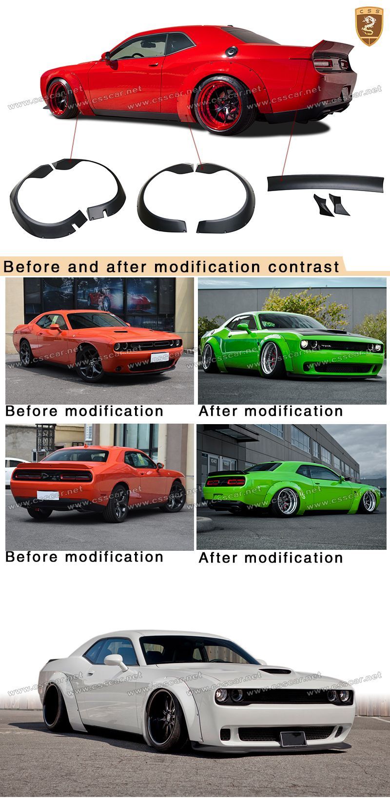 Dodge Challenger Hellcat LB wide frp body kits