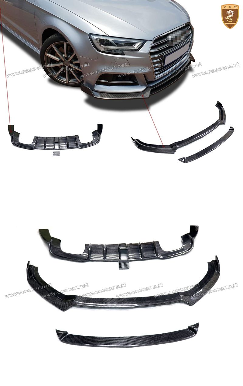 AUDI A3 S3 front lip + rear lip