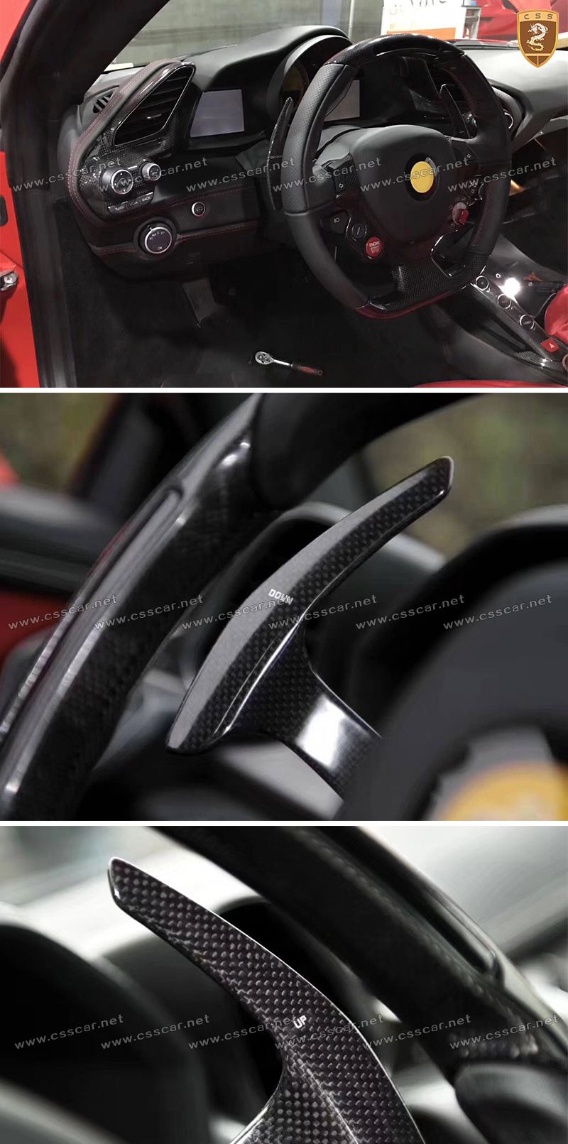 Ferrari 458 carbon fiber OEM Shift paddle