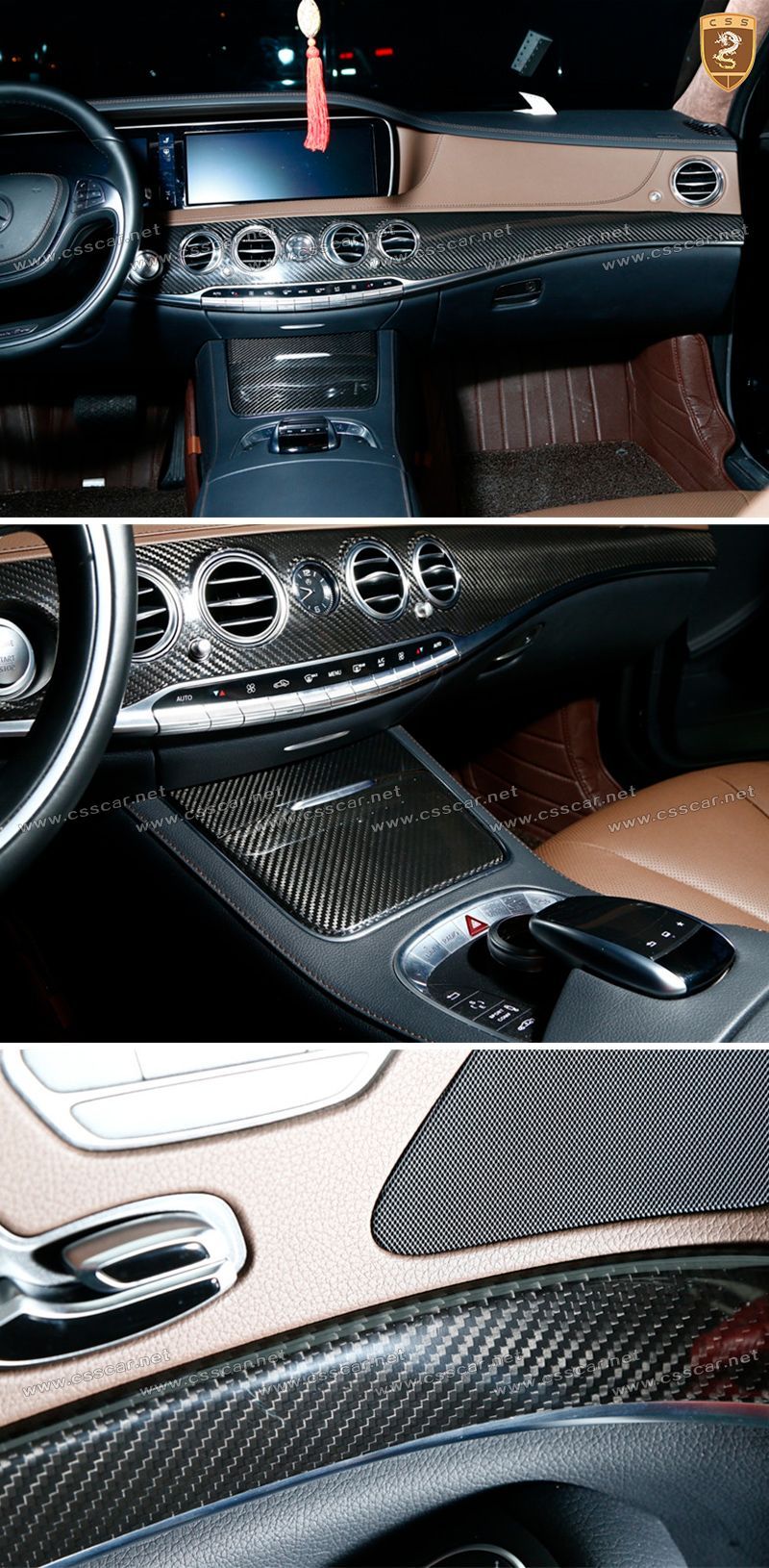 Benz S class W222 carbon fiber interior