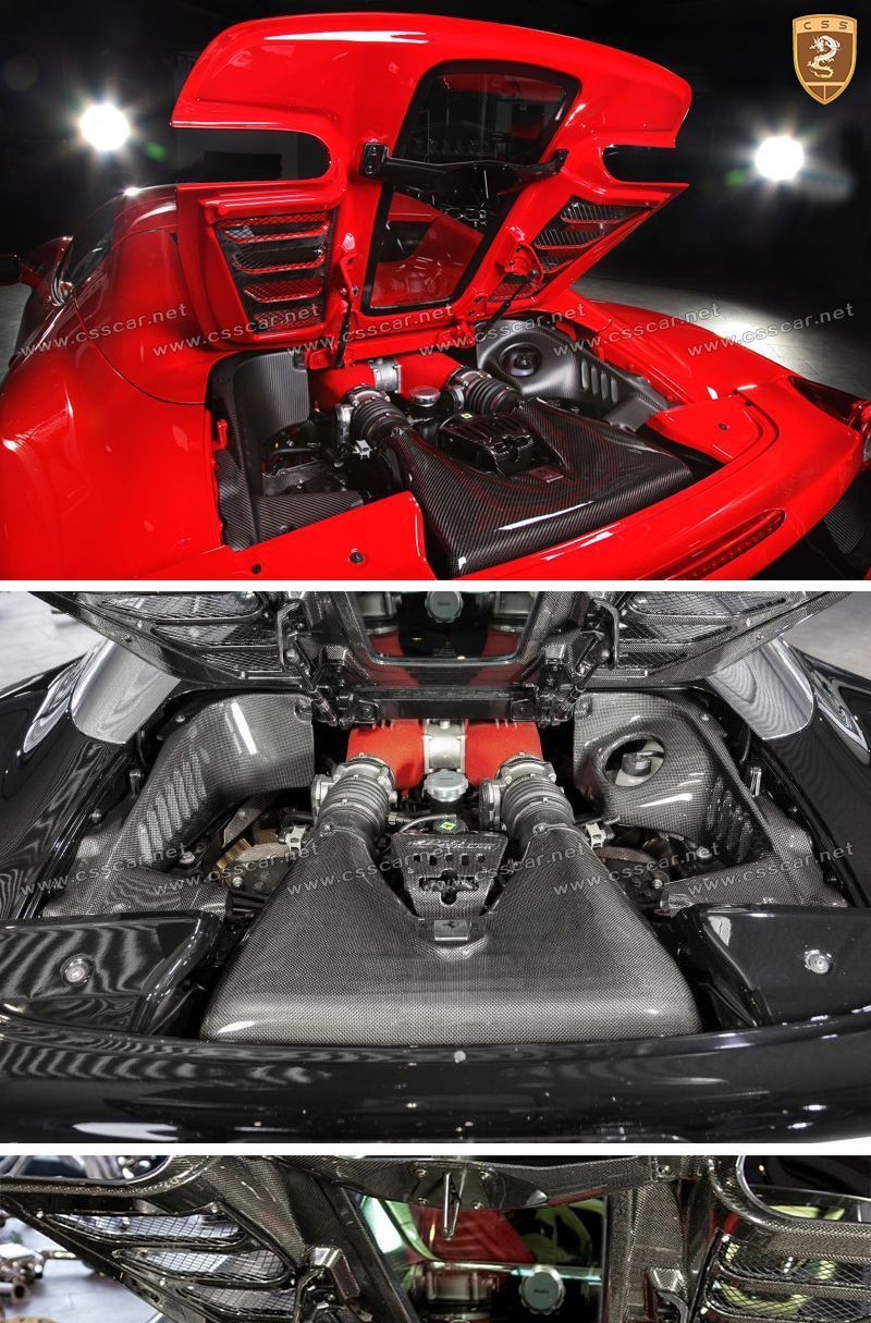 Ferrari 458 carbon fiber engine cover