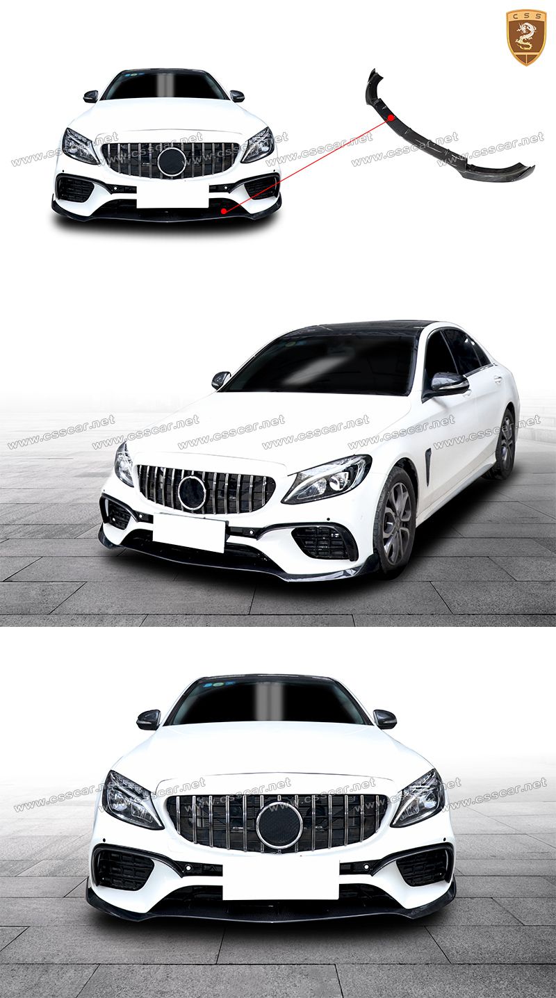 Benz C class C65 carbon fiber front lip