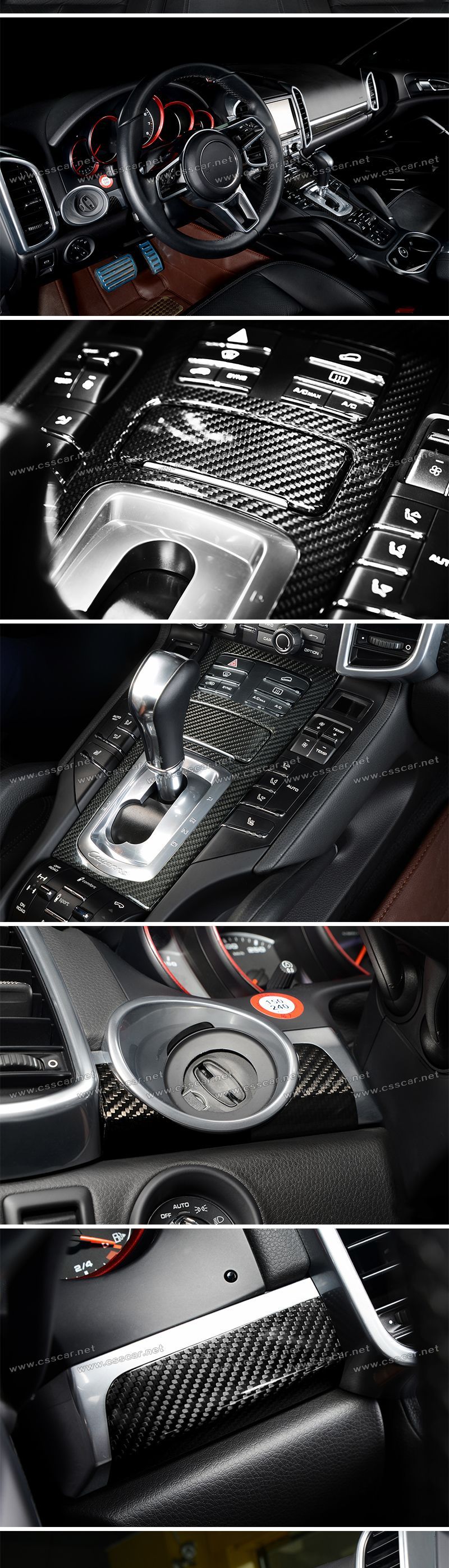 2011-2017 PORSCHE Cayenne 958 carbon fiber interior