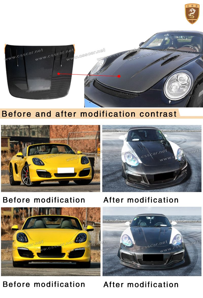 PORSCHE 987 MISHA carbon fiber hood