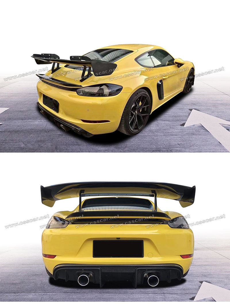 PORSCHE 718 GT4 carbon fiber spoiler