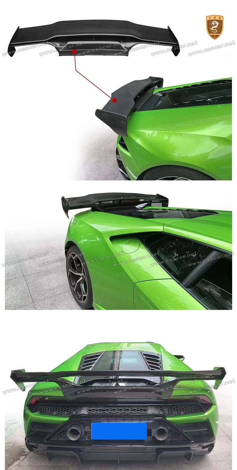 Lamborghini huracan EVOLP610 upgrade Vorsteiner spoiler