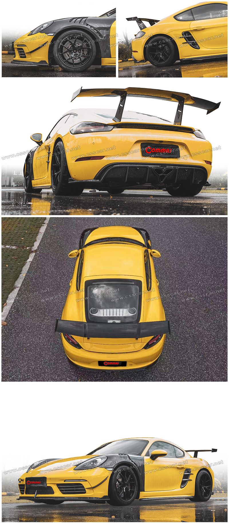 Porsche 718 modified commas dry carbon body kit