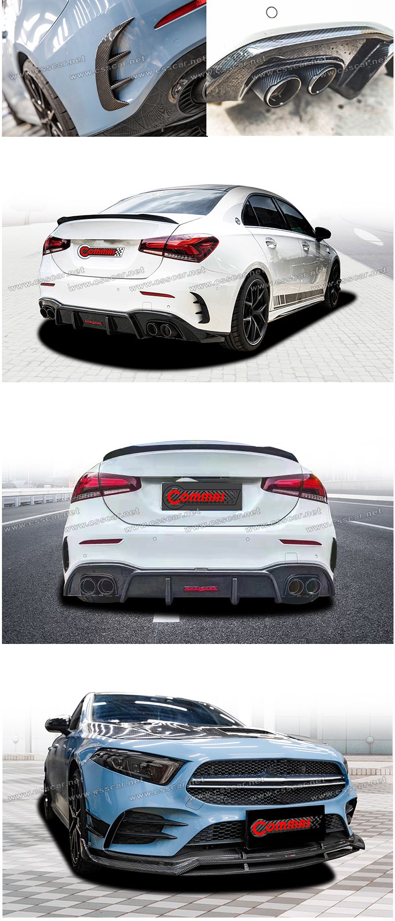 Benz A-class 35L changed to comma dry carbon body kit