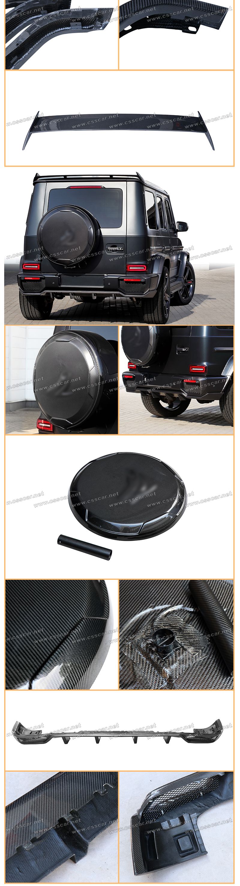 Benz G-Class w464 topcar dry carbon fiber body kit