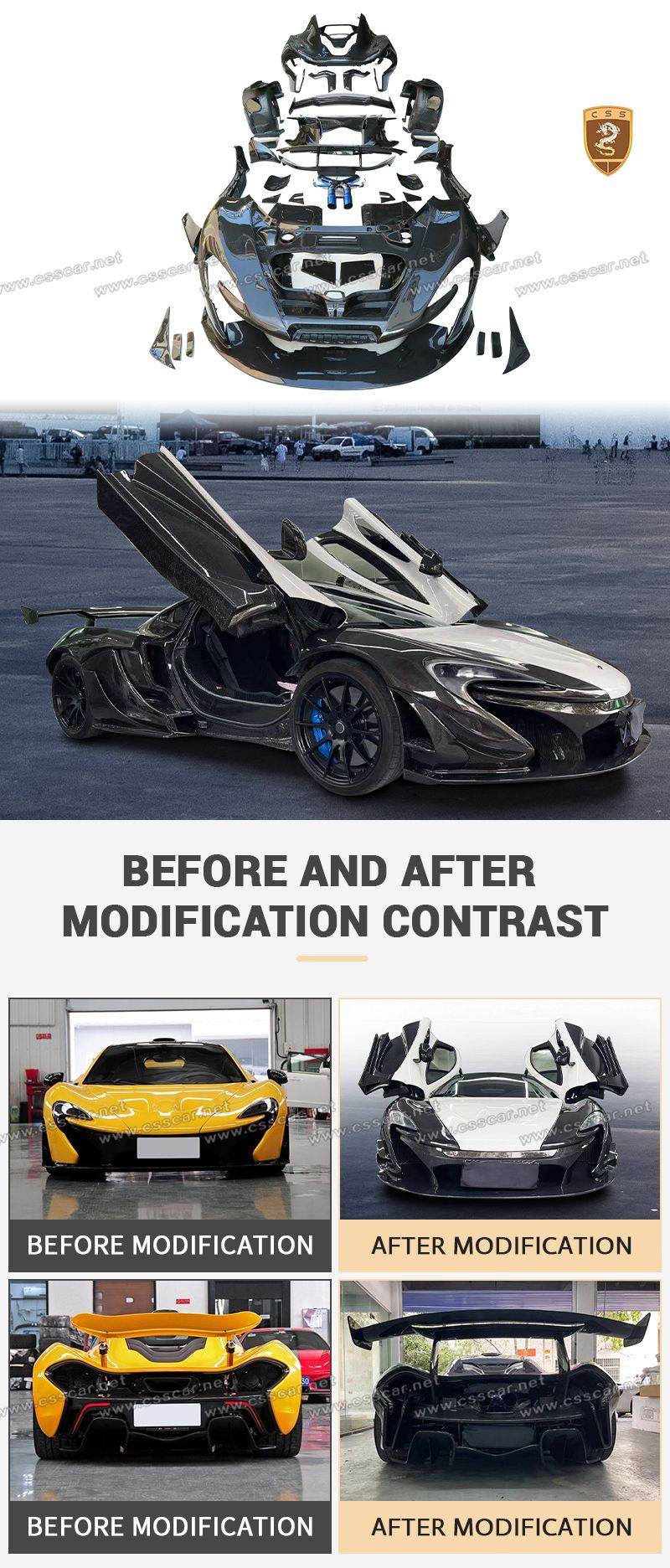 McLaren P1 upgrade GTR Body Kit