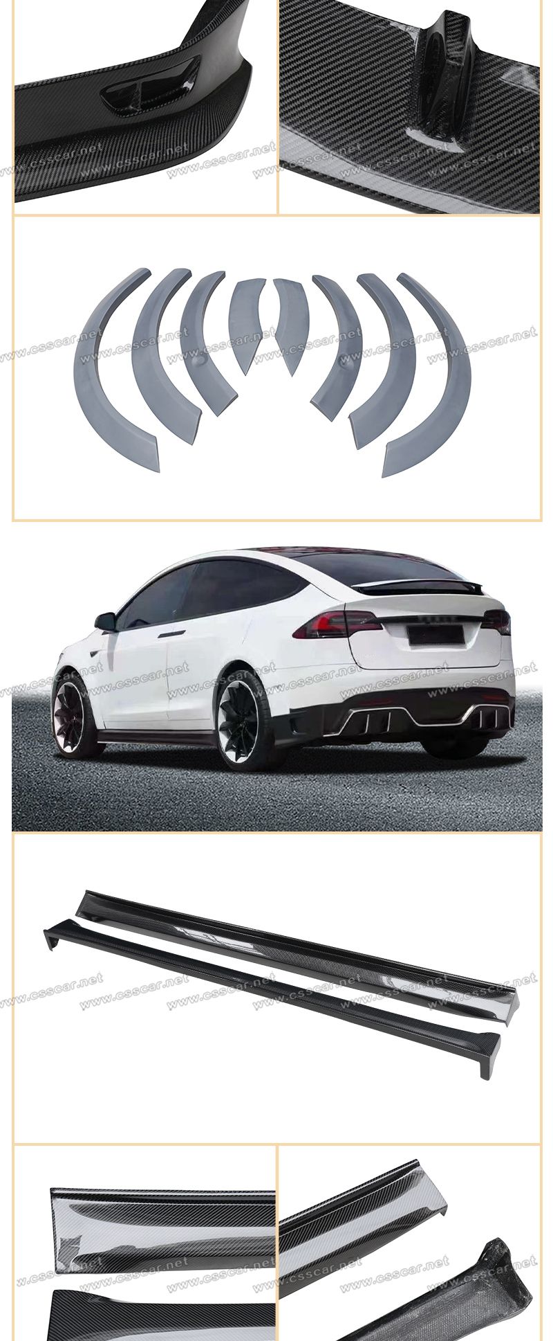 Tesla X topcar style body kit