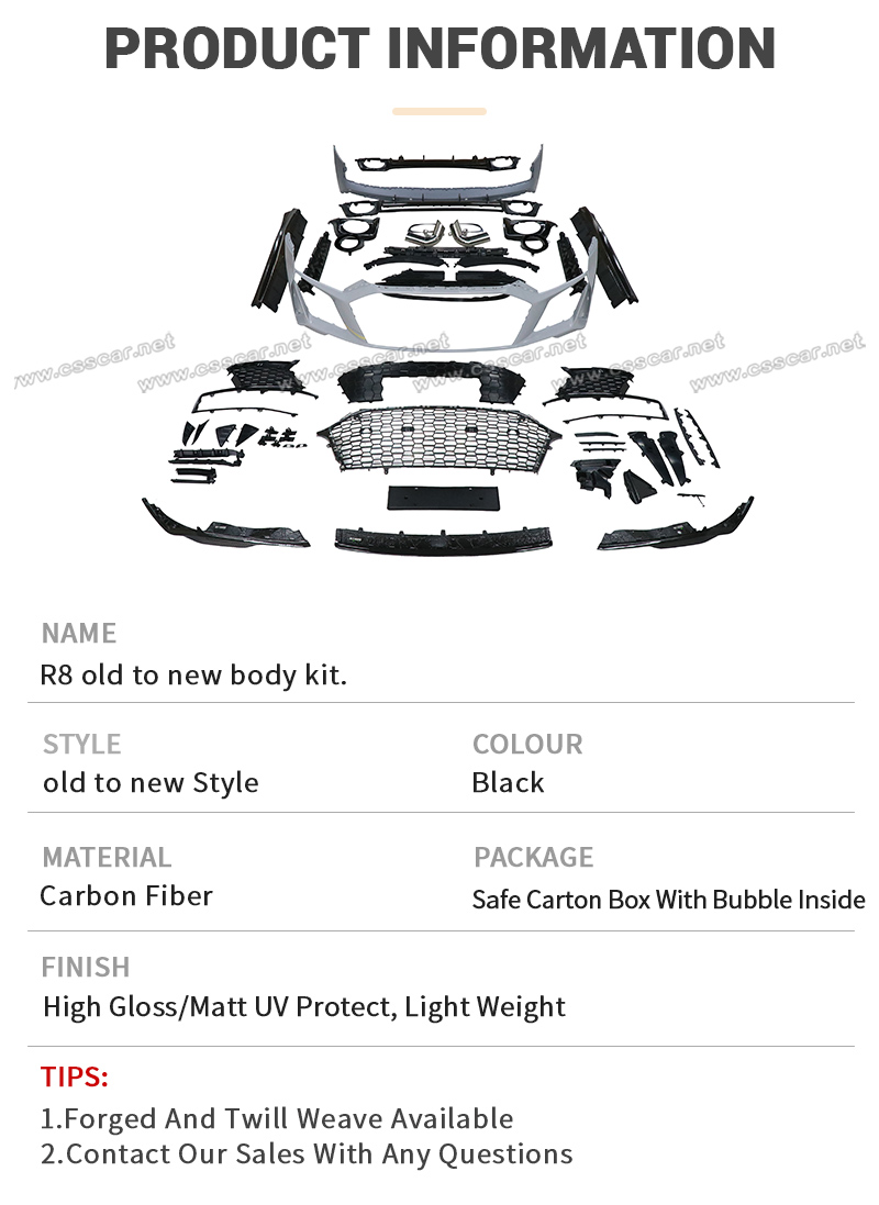 AuDi R8 old to new body kit