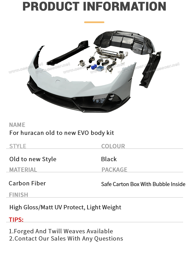 Lambroghini Huracan EVO Old Upgrade To New Body Kit
