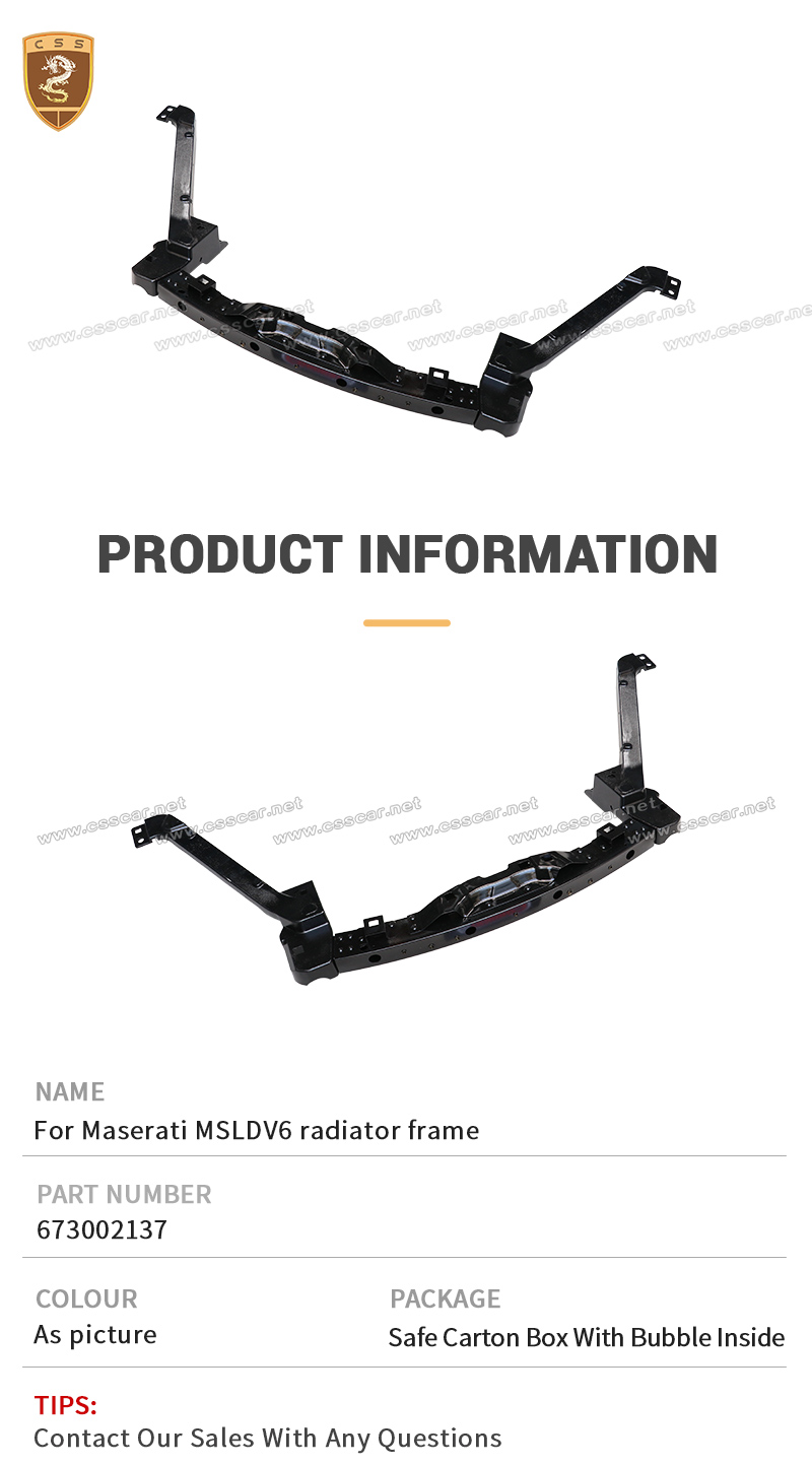 New Arrival OEM radiator frame For Maserati MSLDV6 673002137