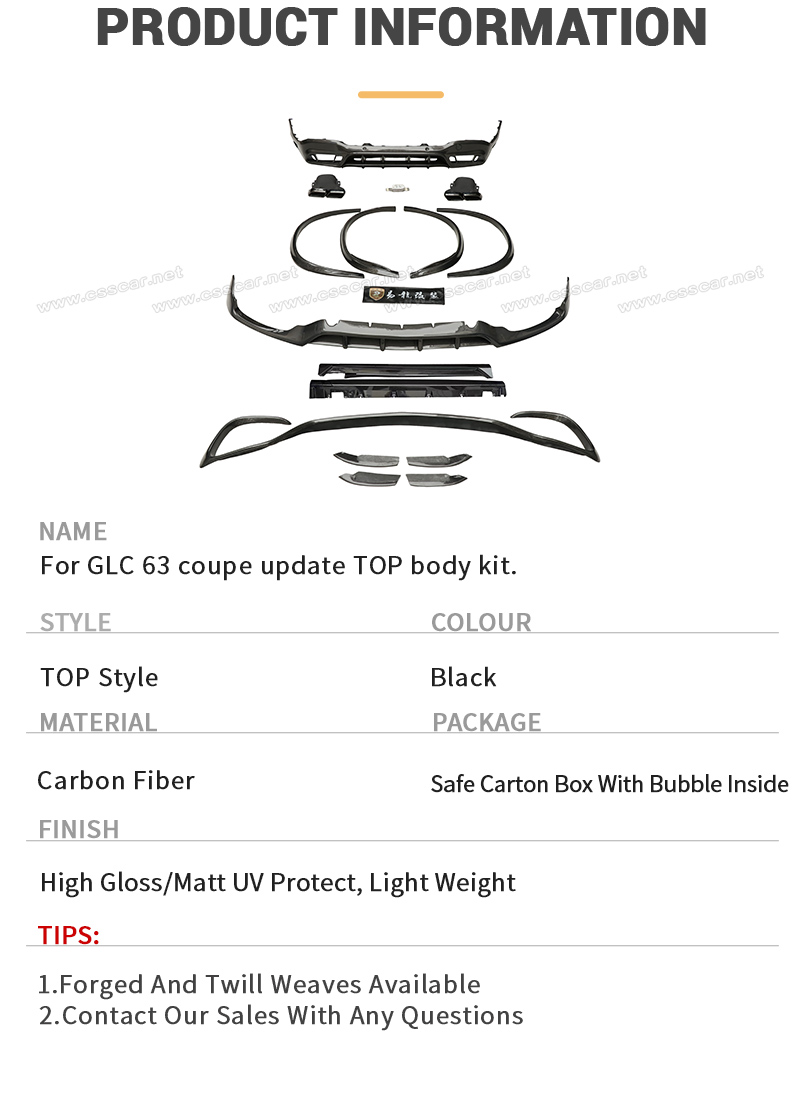 BenZ GLC 63 coupe update TC body kit