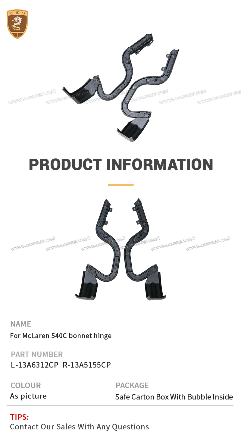 New Arrival OEM bonnet hinge For McLaren 540C L-13A6312CP R-13A5155CP