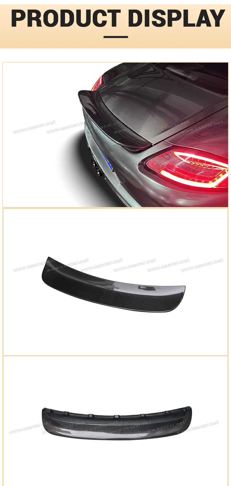 For Porsche Carman 987 spoiler