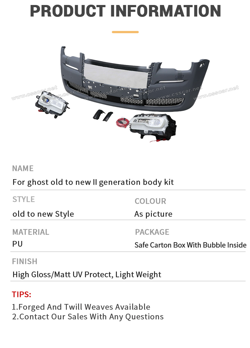 For Rolls royce ghost old to new 2nd body kit