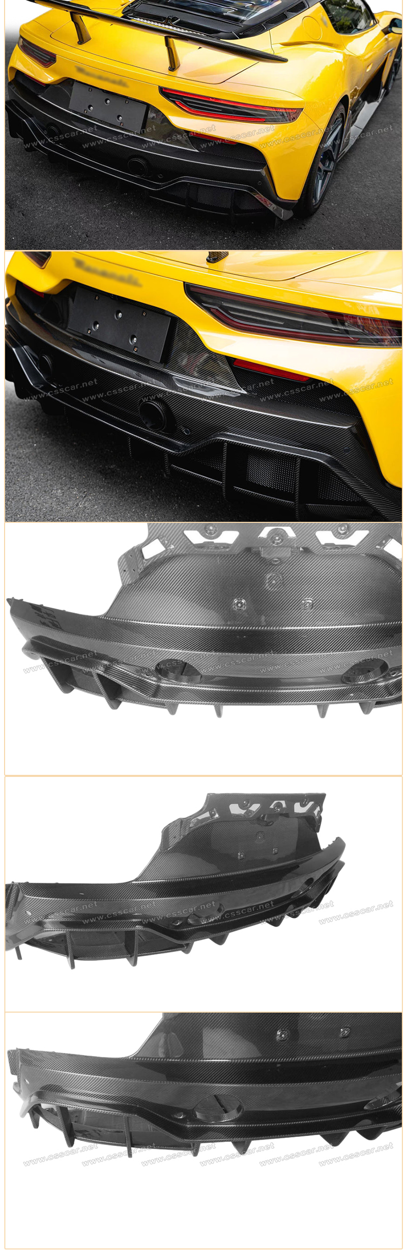 For Maserati 2020-UPMC20 CSS style GT rear lip