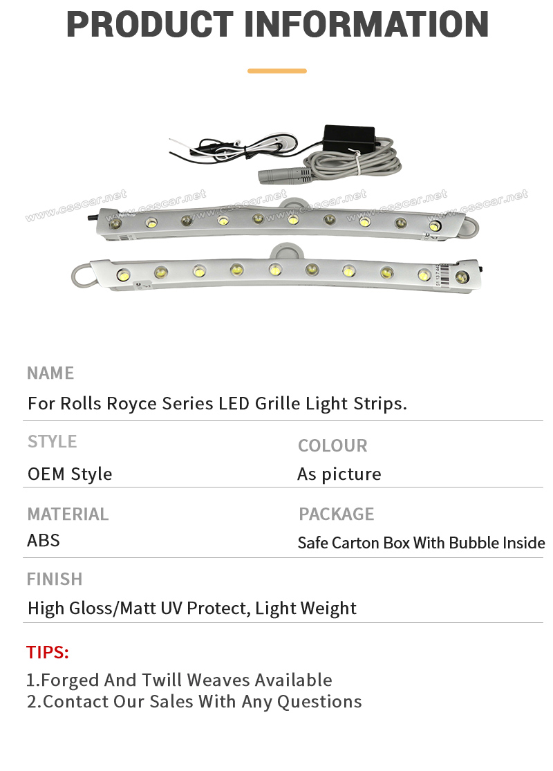 For Rolls Royce Series LED Grille Light Strips