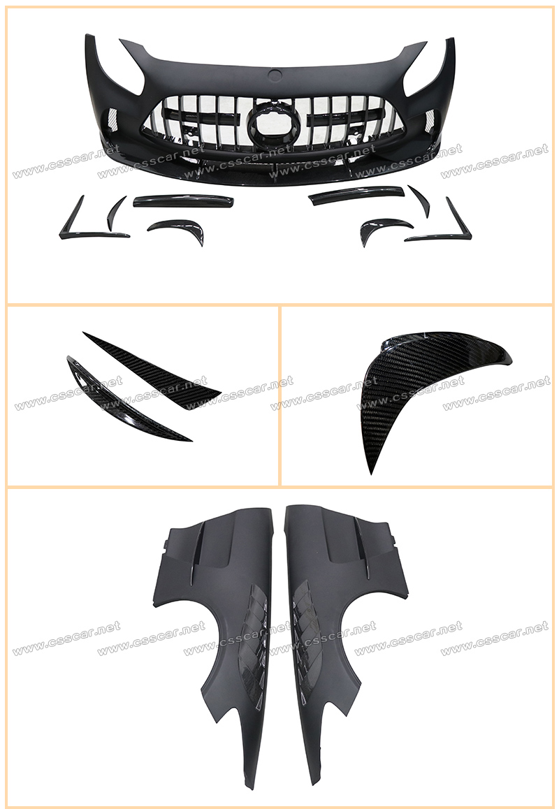 For Mercedes-benz AMG GT 2021 update black series body kit
