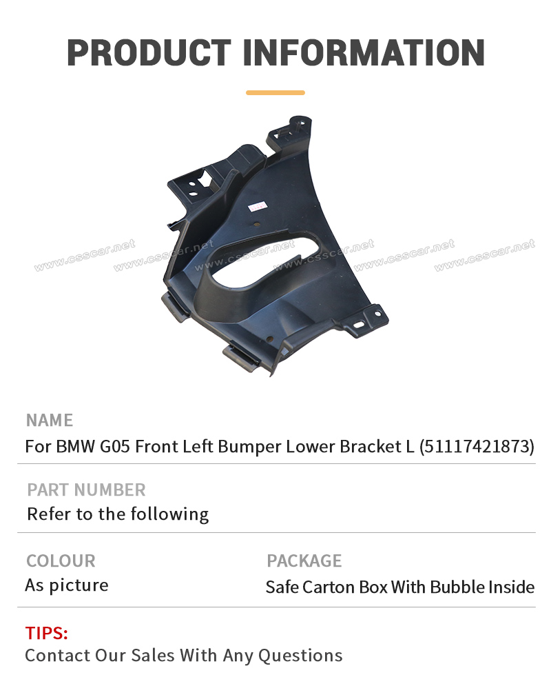 For BMW G05 Front Left Bumper Lower BracketL 51117421873