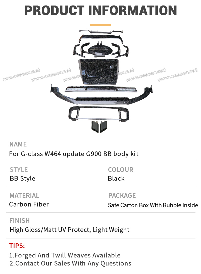 For Mercedes-benz G-Class w464 G900 BB style body kit