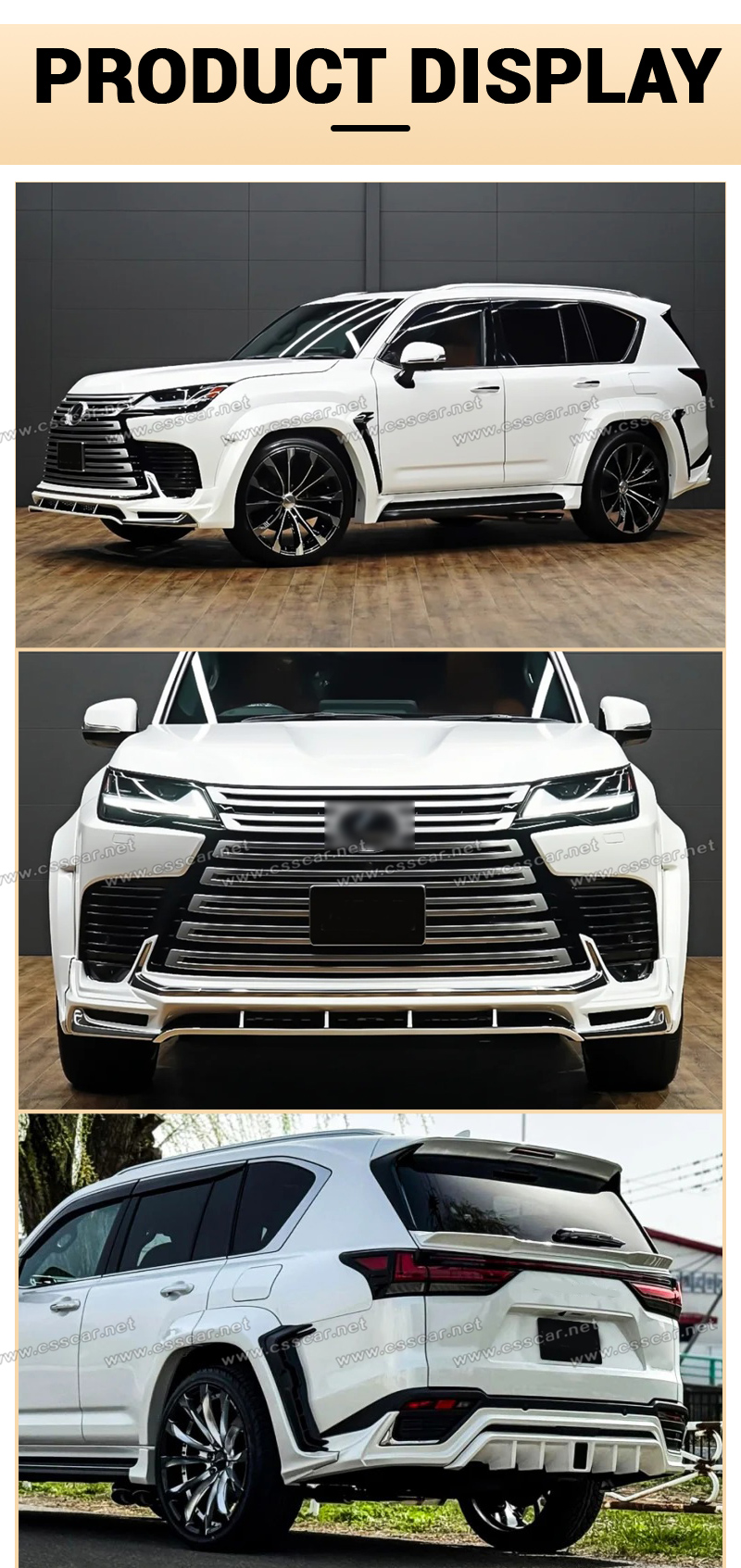 For Lexus LX600 update wald body kit