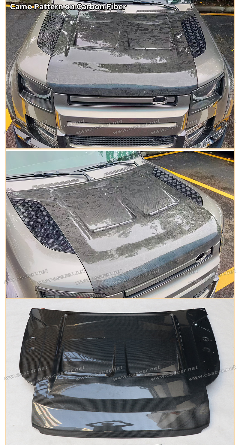 For Land Rover Defender SVR style hood