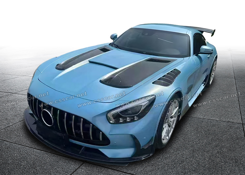 For Mercedes-benz AMG GT update black series body kit PP with dry ...